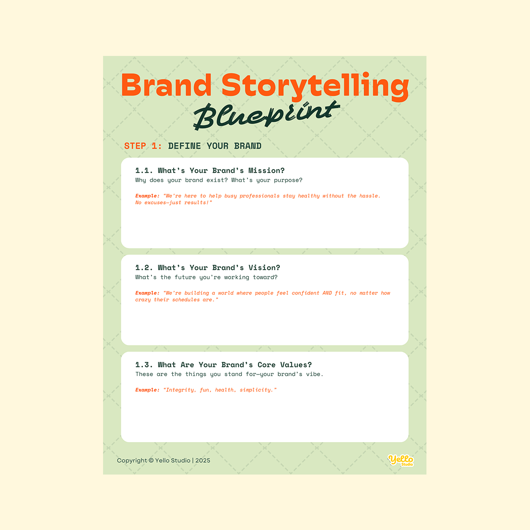 FREE Brand Storytelling Blueprint – Yello Studio
